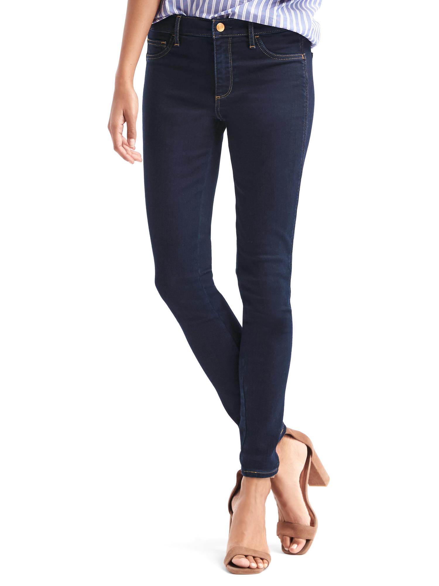 Mid rise brushed back jeggings | Gap