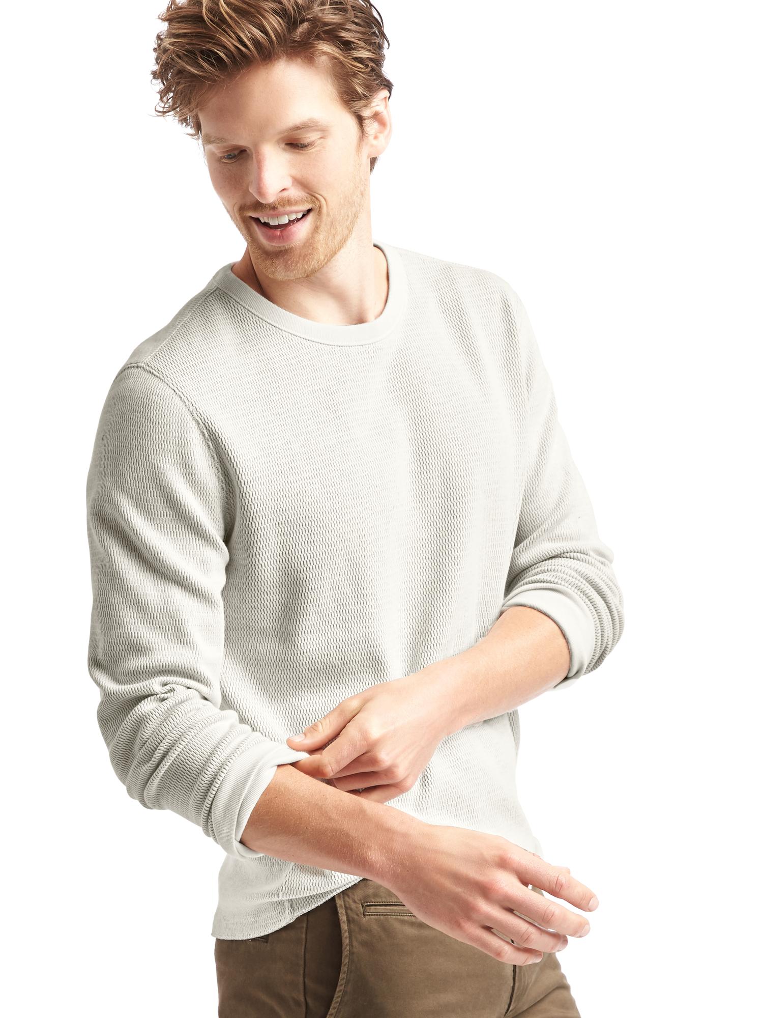 Waffle knit crew | Gap