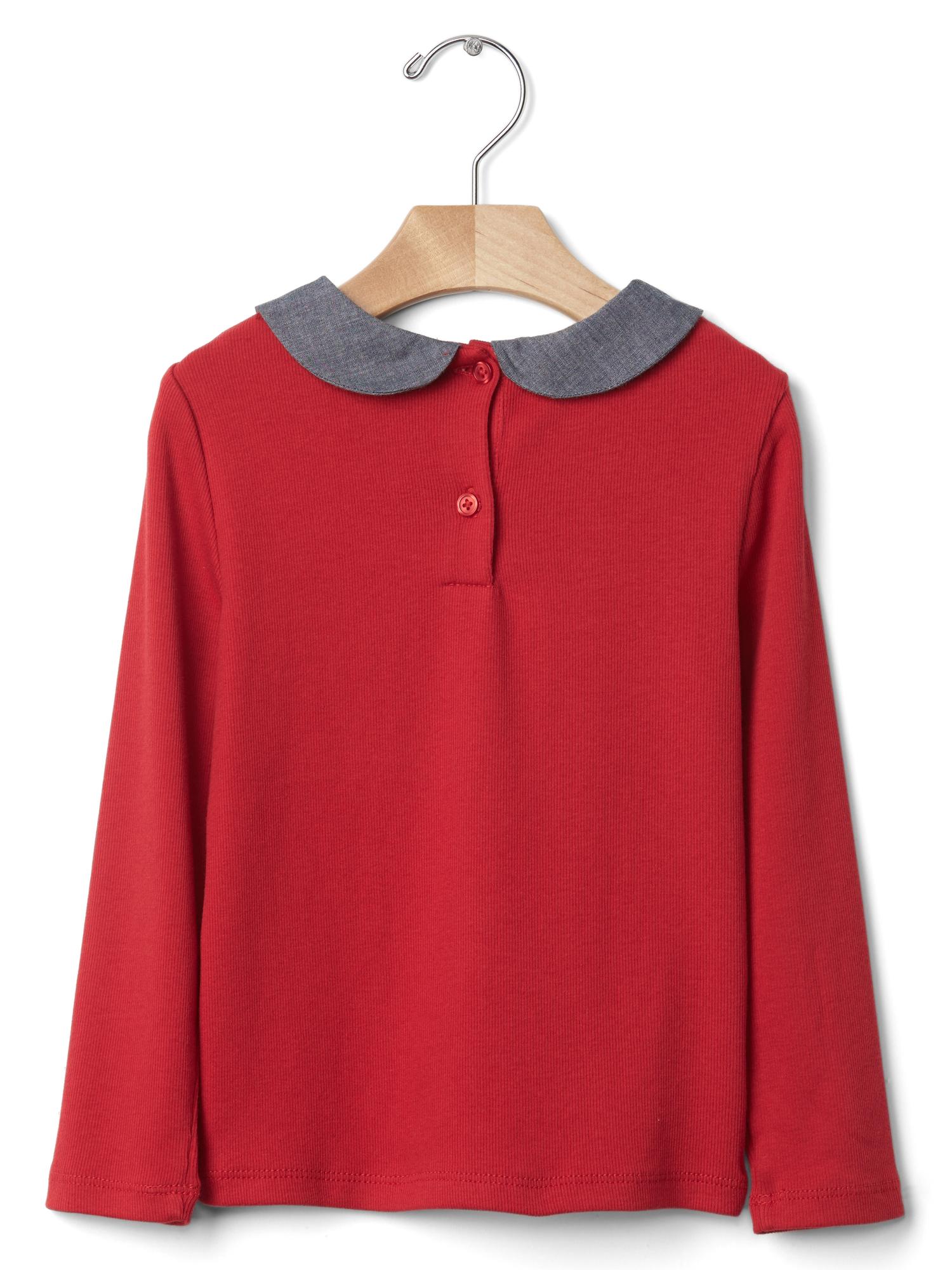 Long sleeve collared tee | Gap
