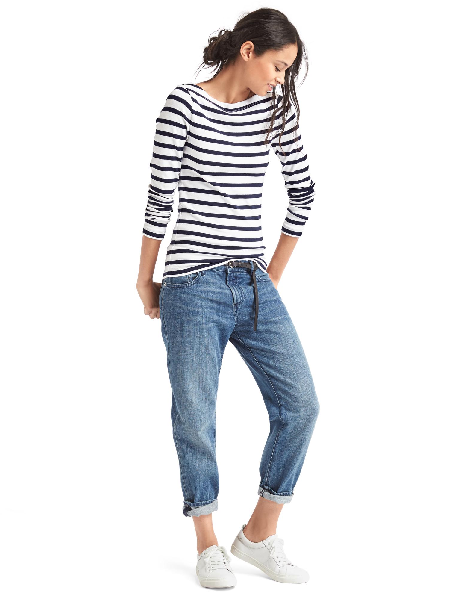 Modern boatneck stripe tee | Gap