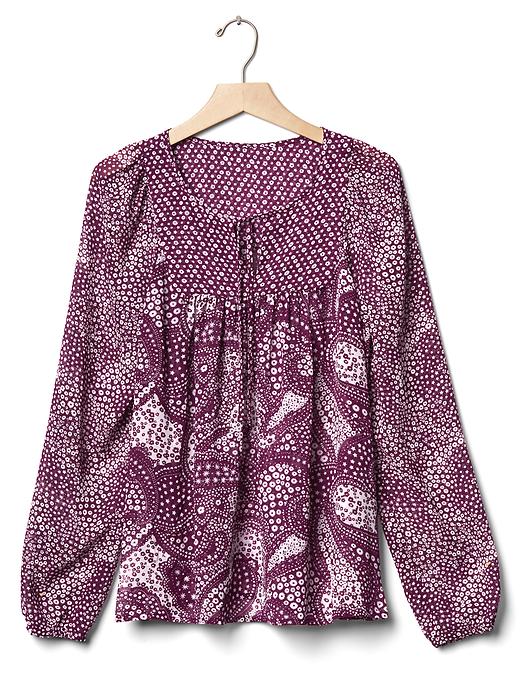 Split neck print blouse | Gap