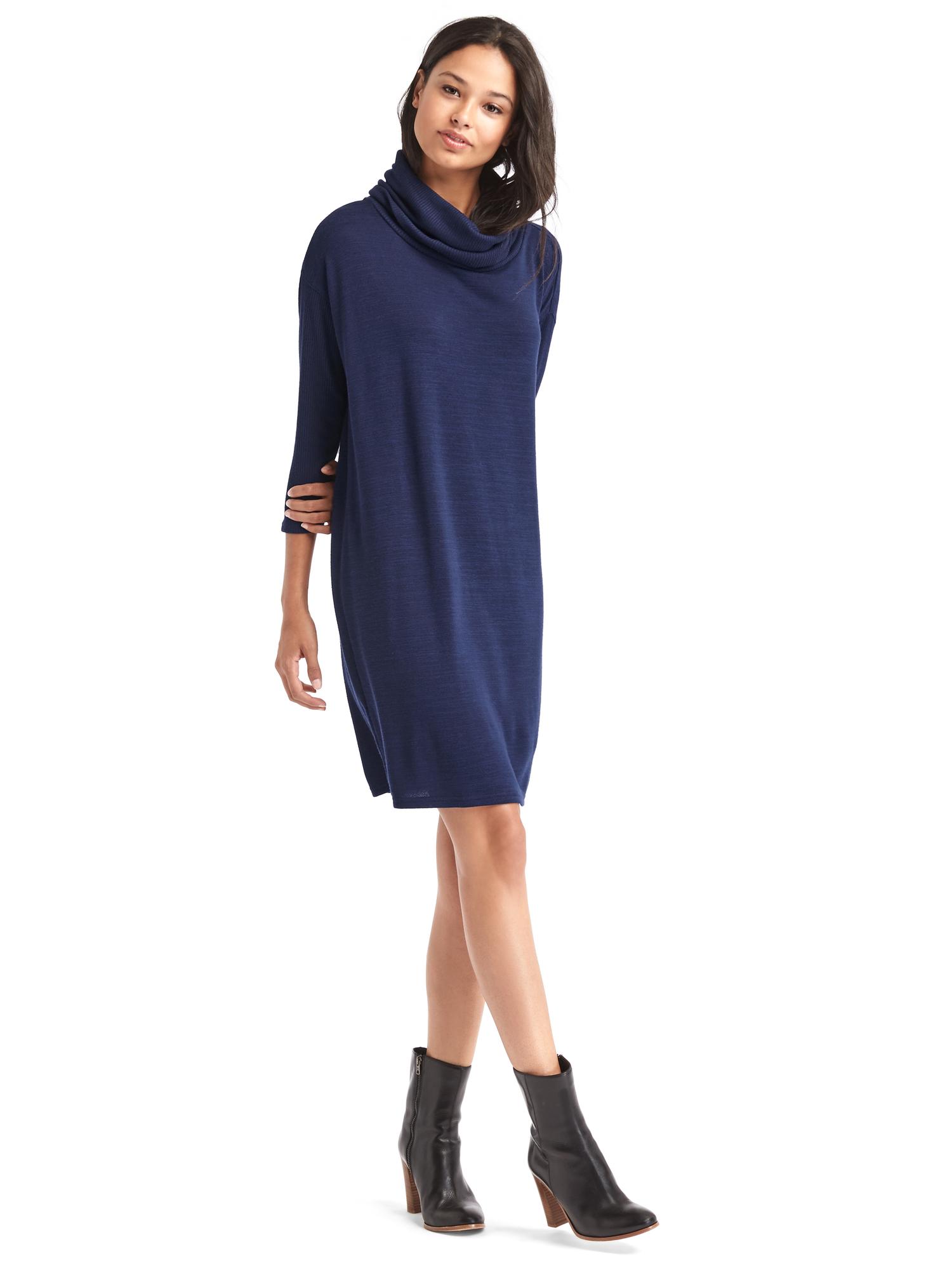Softspun cowl neck shift dress | Gap