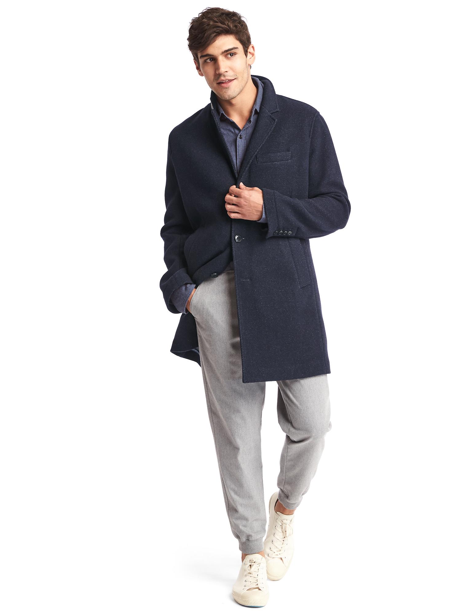 Wool blend crombie coat | Gap