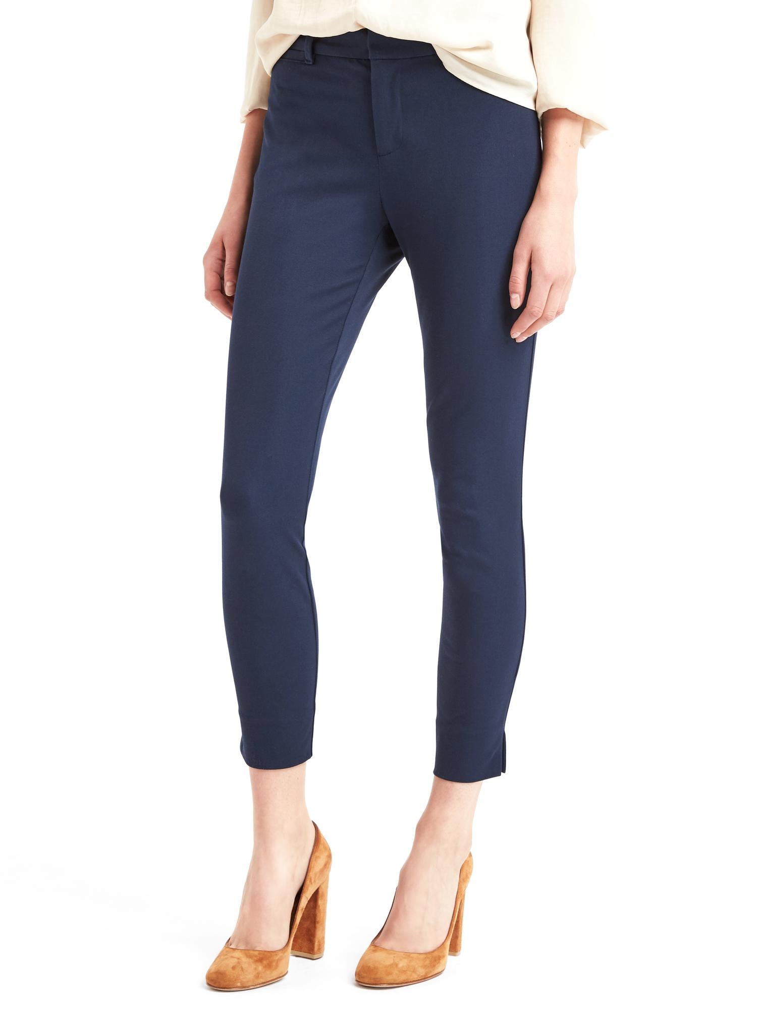 Bi-stretch skinny ankle crop pants | Gap