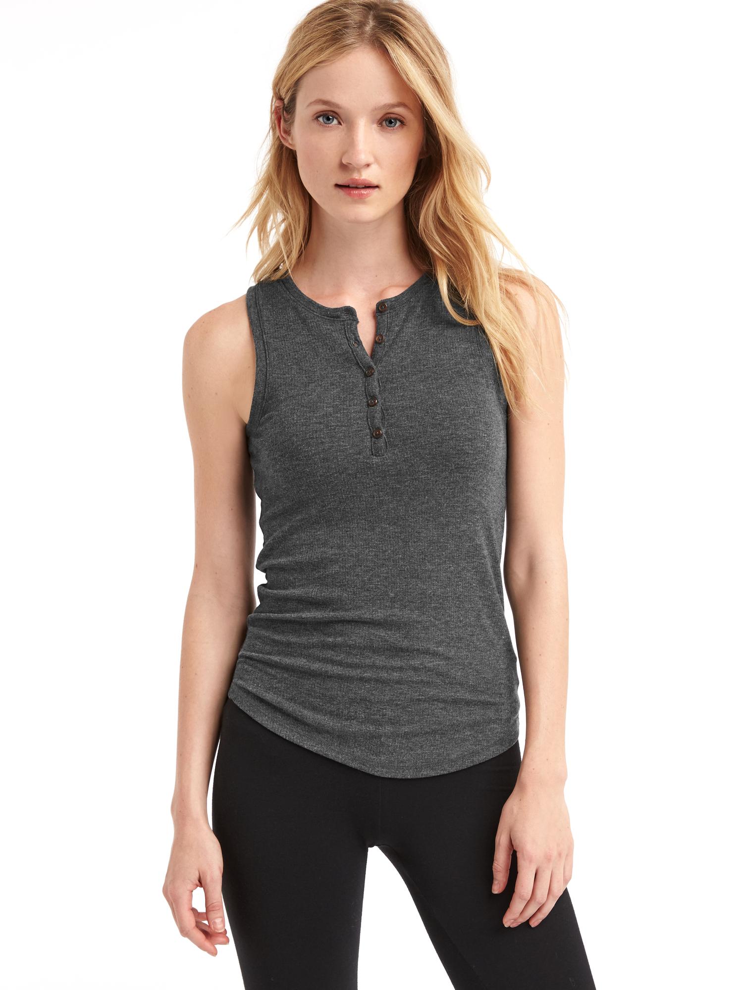 Ribbed henley tank | Gap