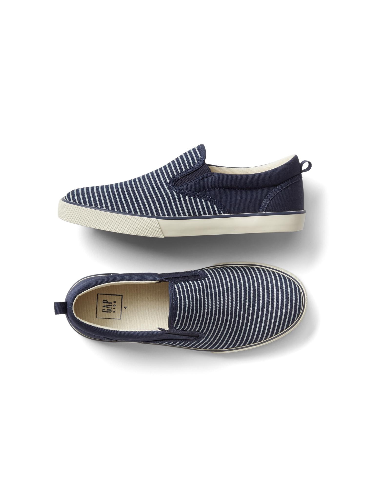 Railroad stripe slip-on sneakers | Gap