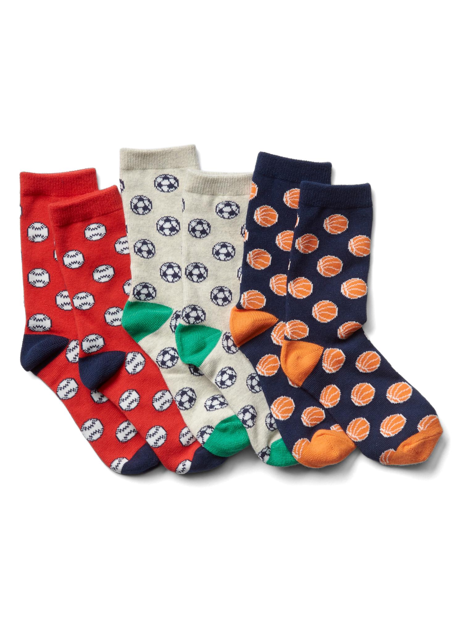 Printed crew socks (3-pack) | Gap