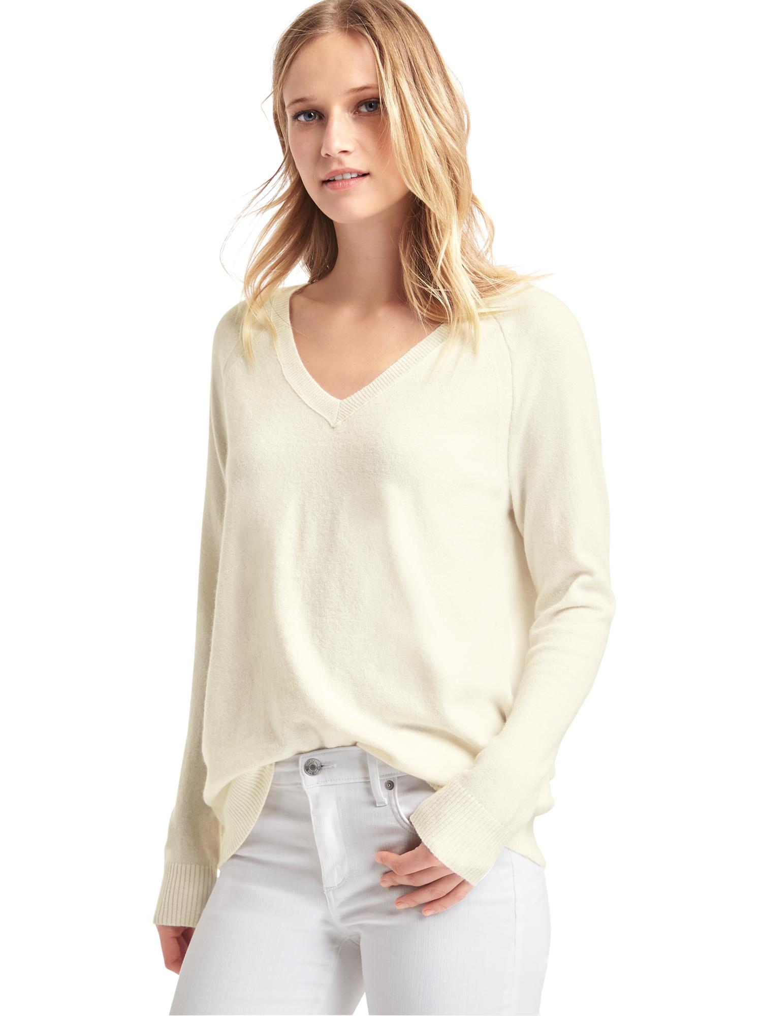 Soft open V-neck sweater | Gap