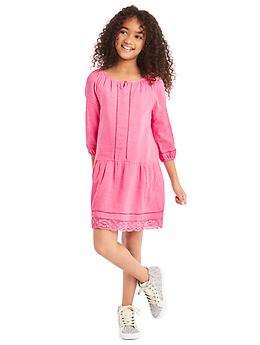 Lace trim long sleeve dress | Gap