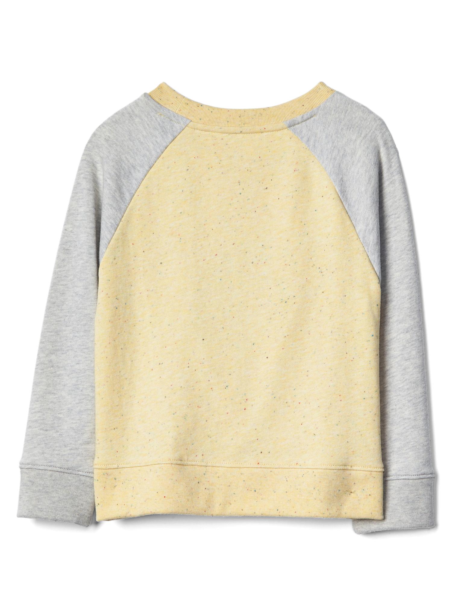 Texture graphic raglan sweatshirt | Gap