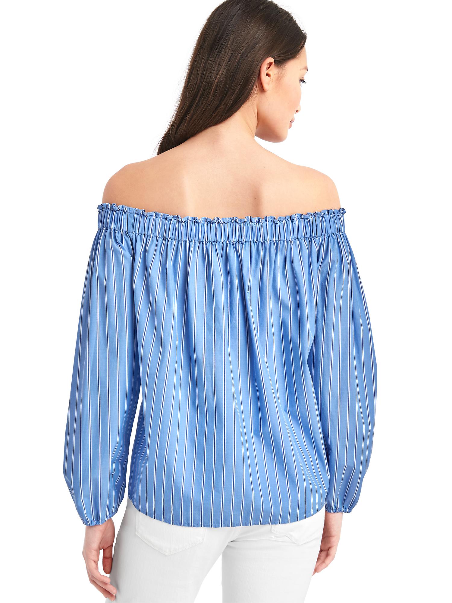Off-Shoulder Stripe Top | Gap