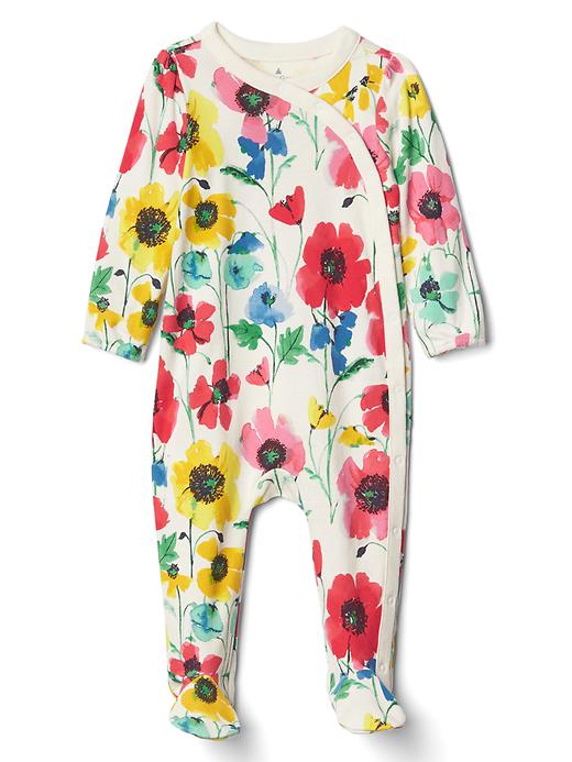 Floral kimono footed one-piece | Gap