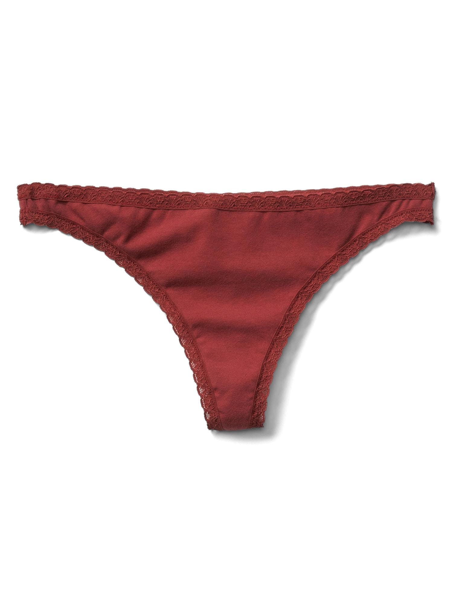 Lace Trim Thong Gap