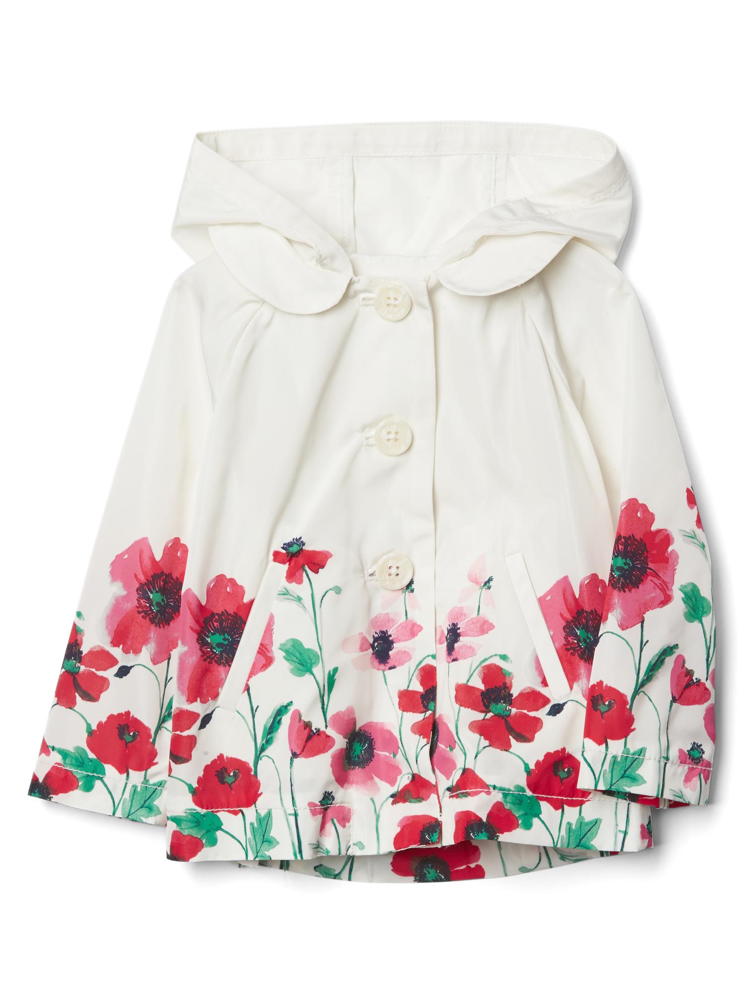Floral border raincoat | Gap