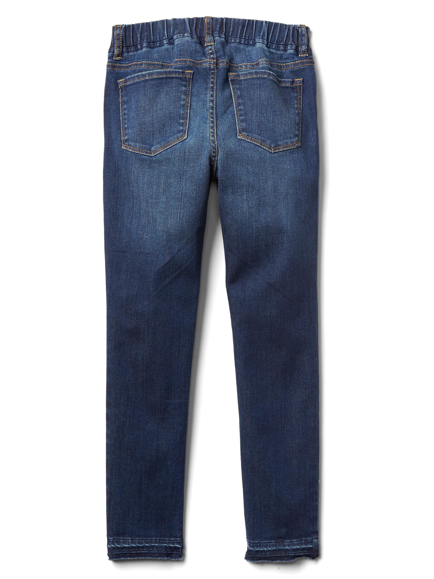 High stretch side embroidery skimmer jeggings | Gap