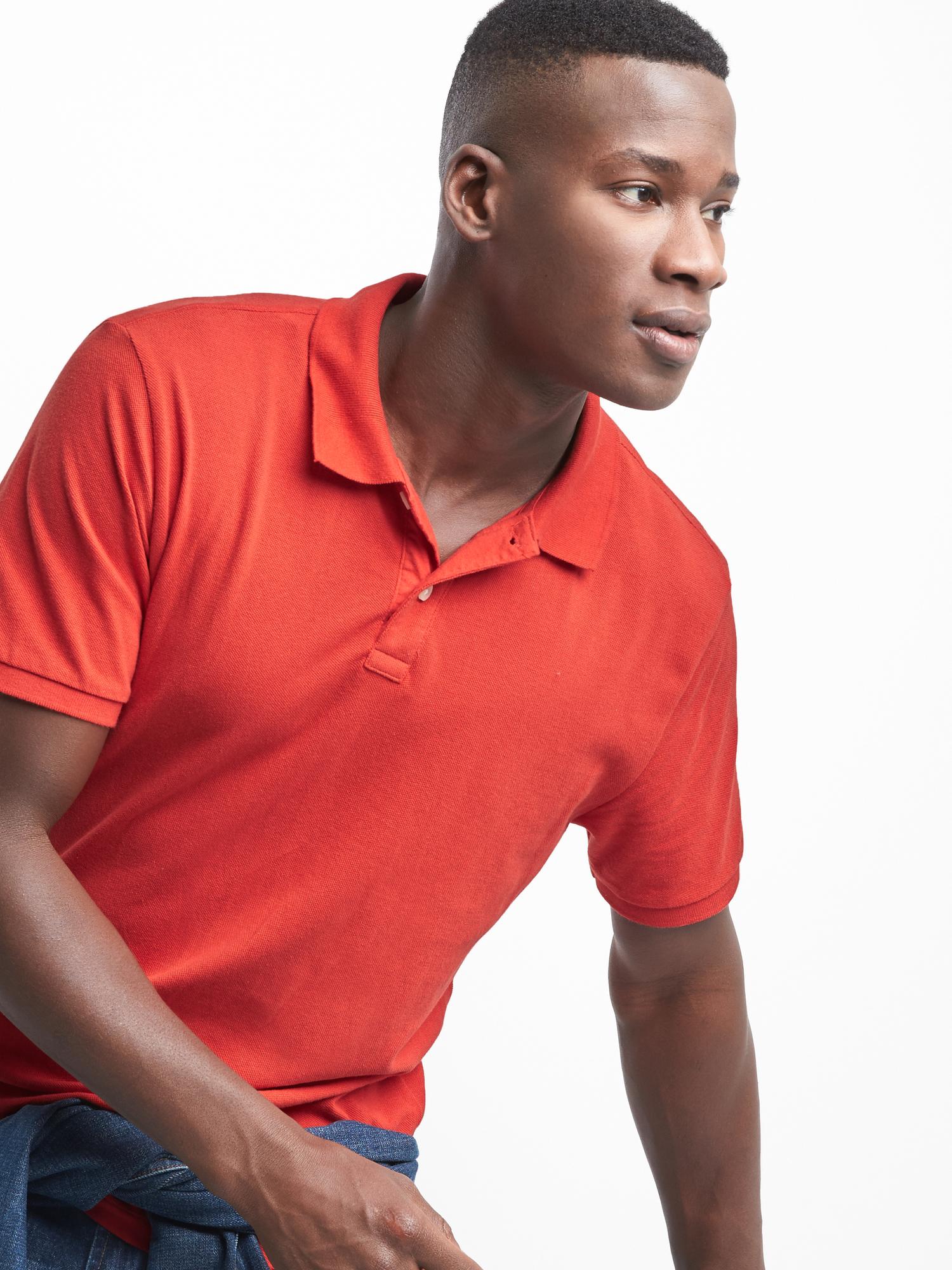 Solid pique polo | Gap
