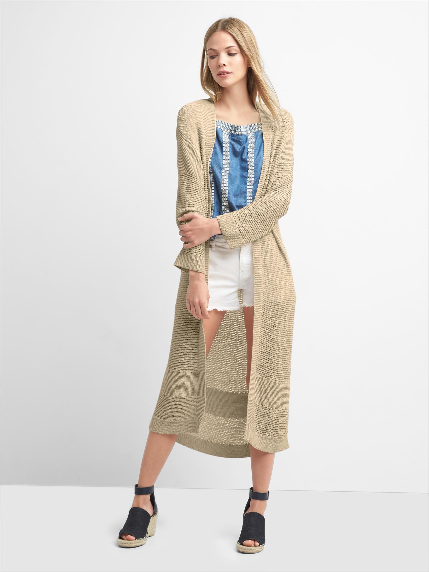 Textured knit duster cardigan | Gap