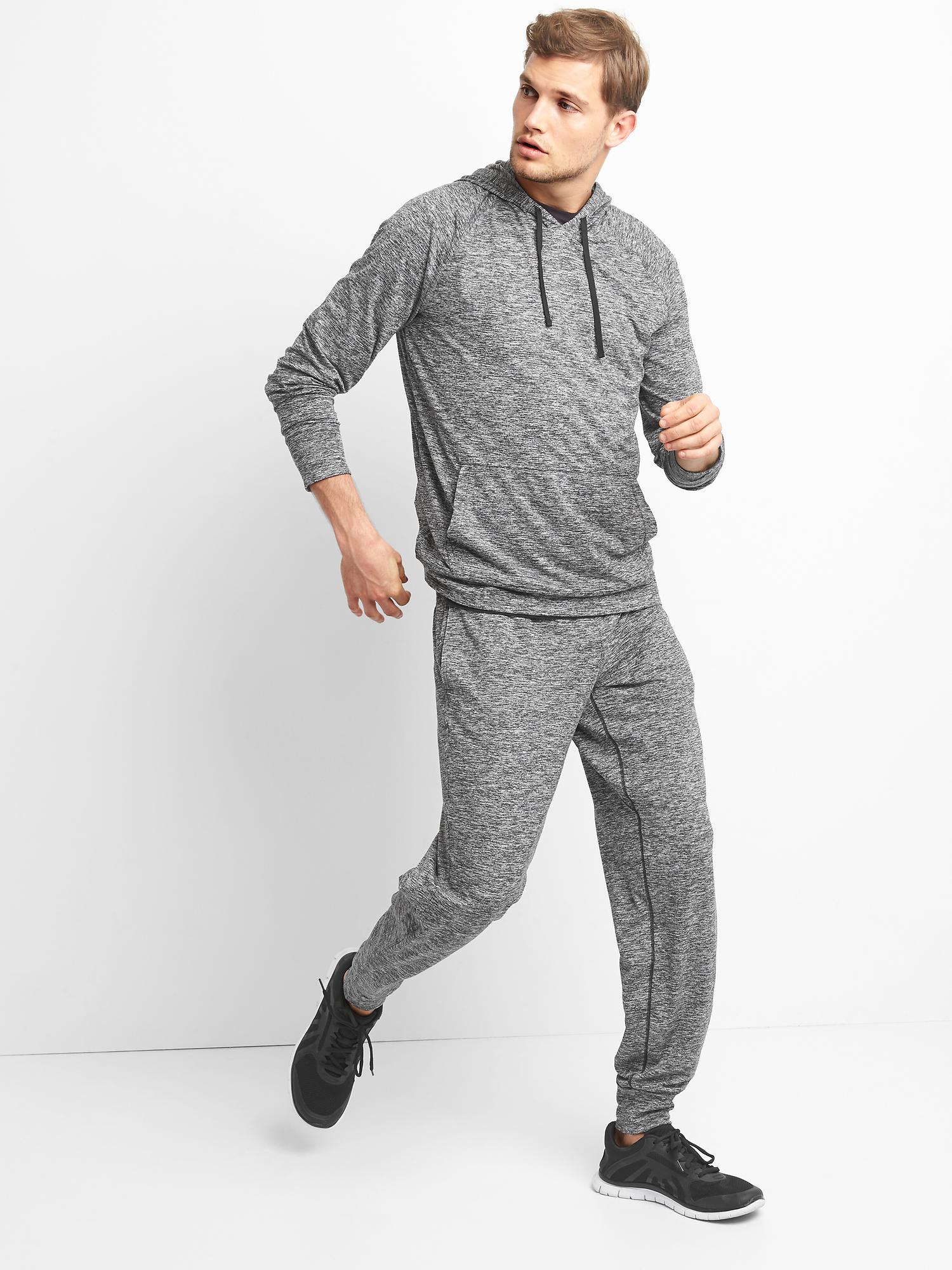GapFit brushed tech jersey hoodie | Gap