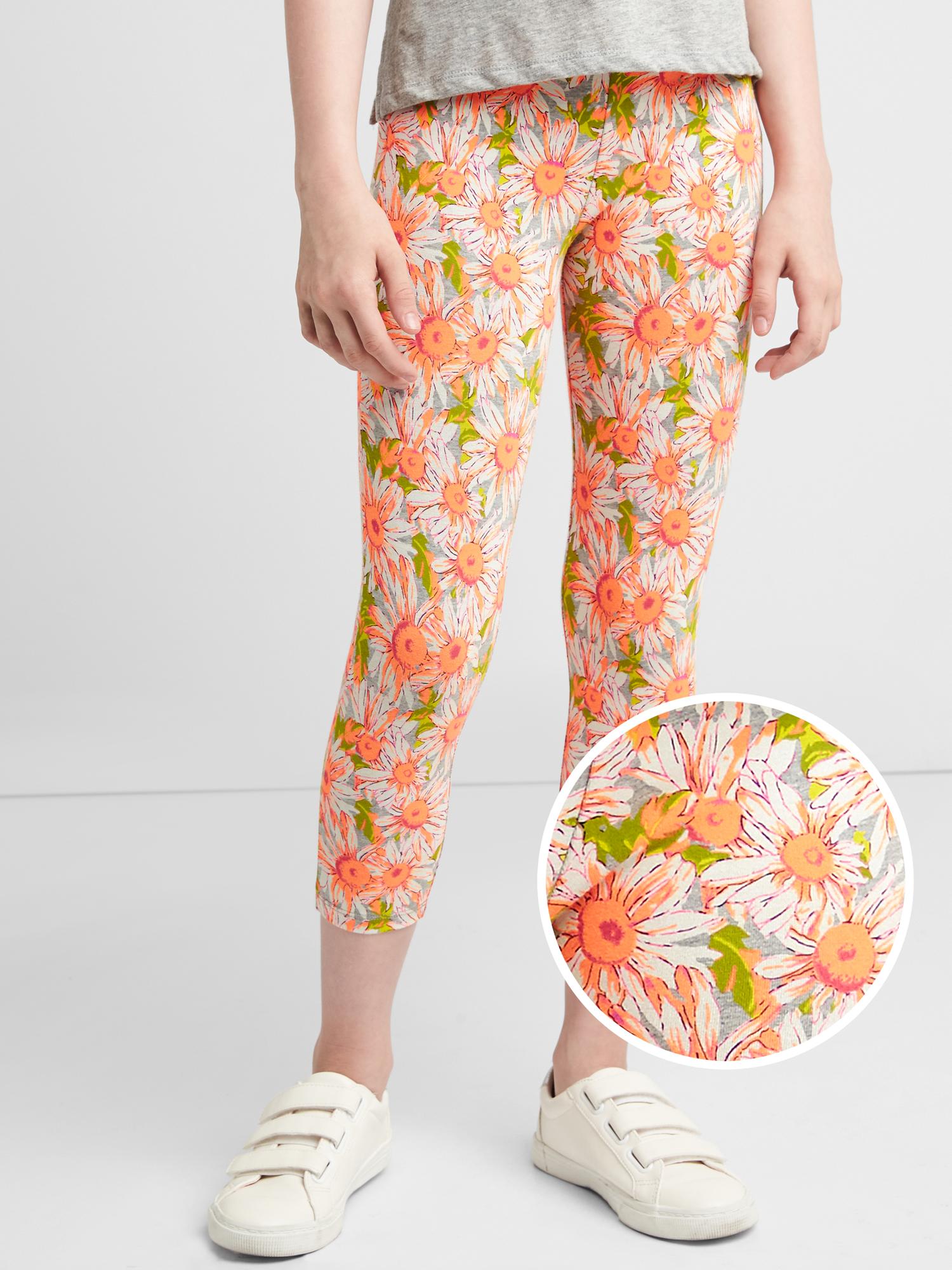 Print stretch jersey capris | Gap