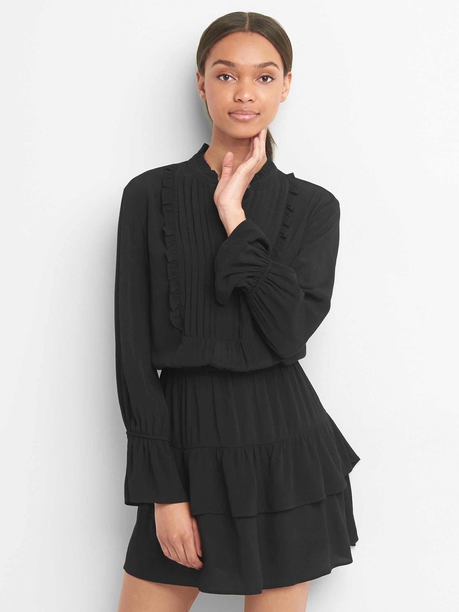 Ruffle pintuck dress | Gap