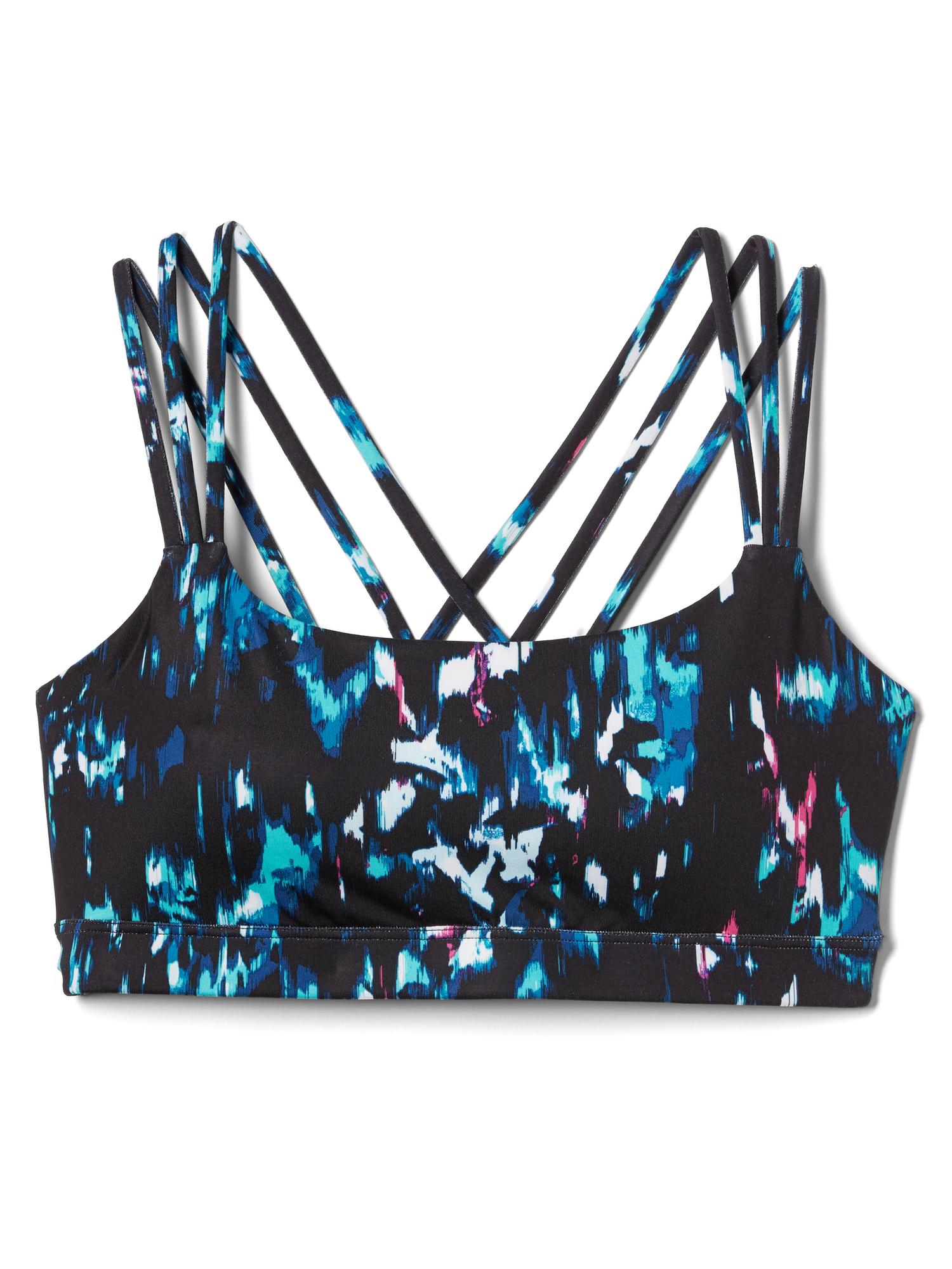 Low impact Coolmax® layer triple-strap sports bra | Gap