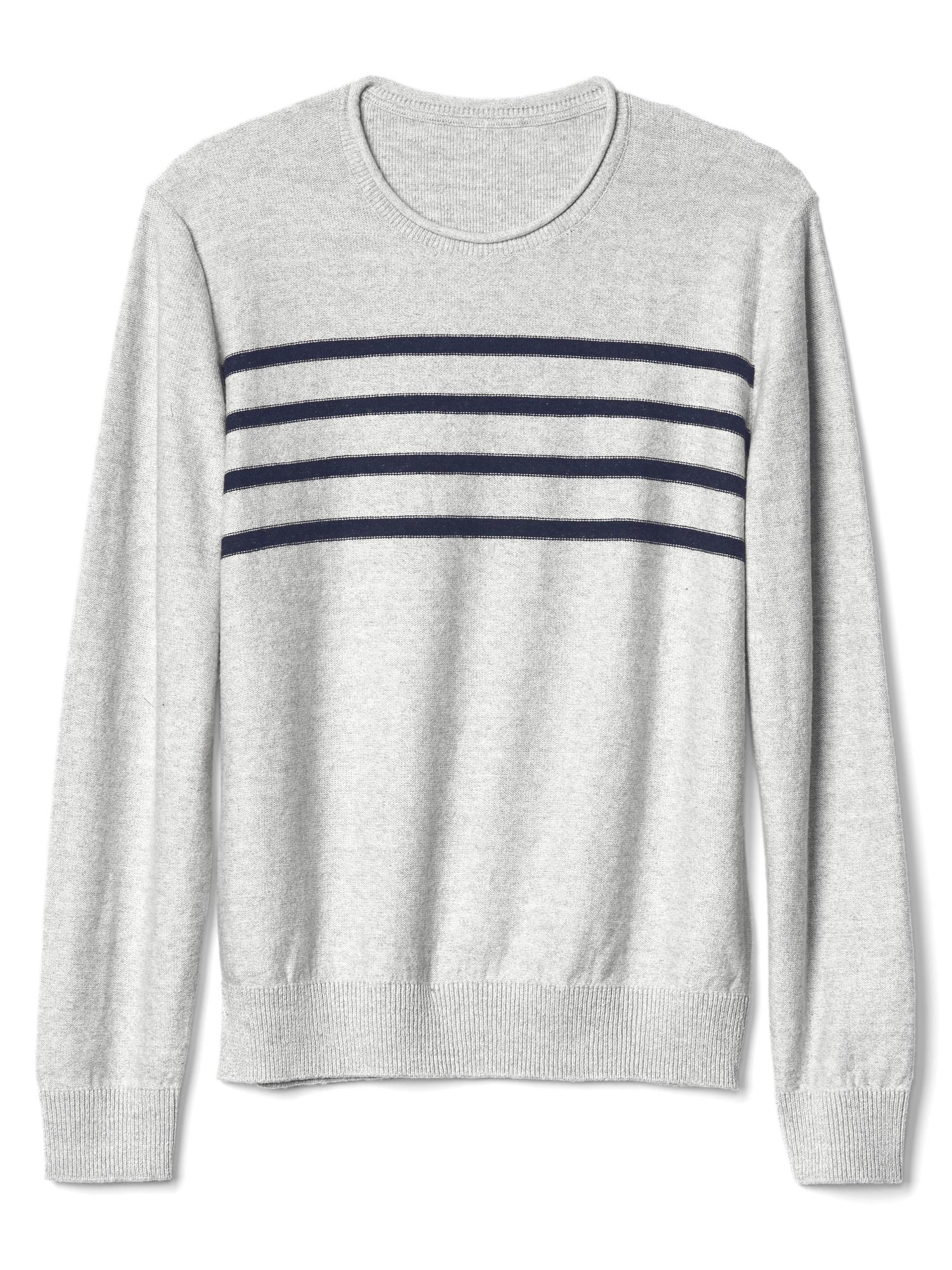 Roll-collar chest-stripe sweater | Gap