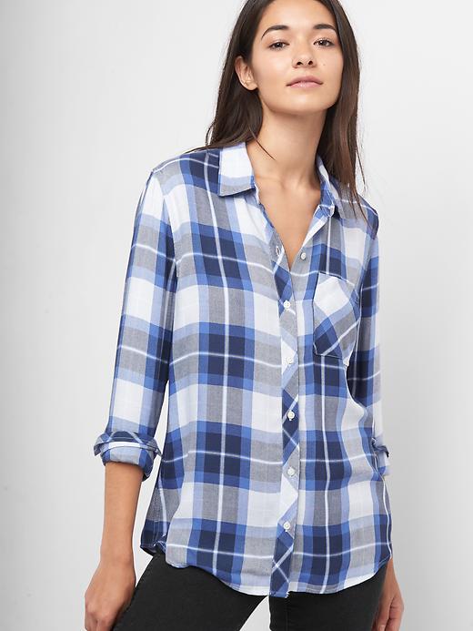Drapey flannel shirt | Gap