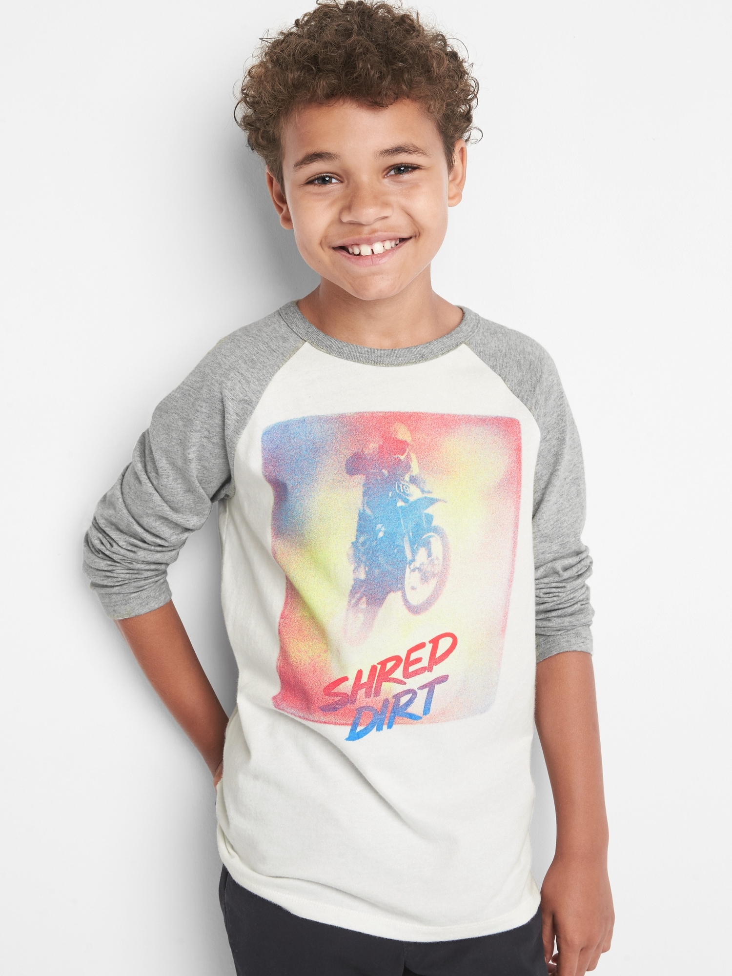 Graphic long sleeve baseball tee | Gap