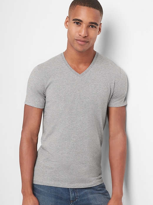 Stretch V Neck T Shirt Gap
