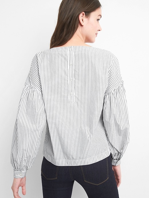 Stripe button-back top | Gap