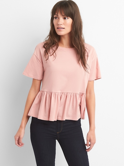 Short sleeve ruffle tee | Gap