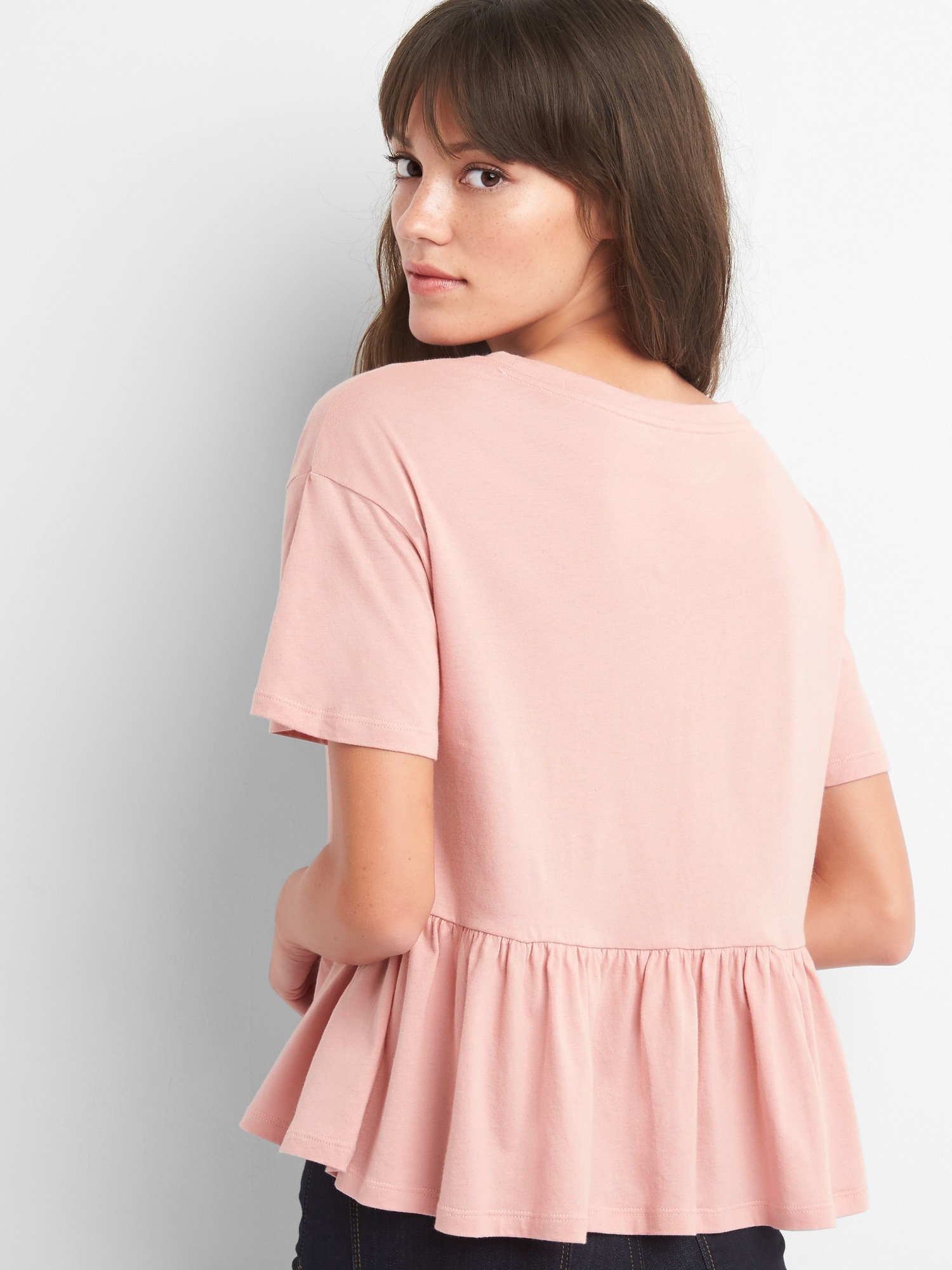 Short sleeve ruffle tee | Gap