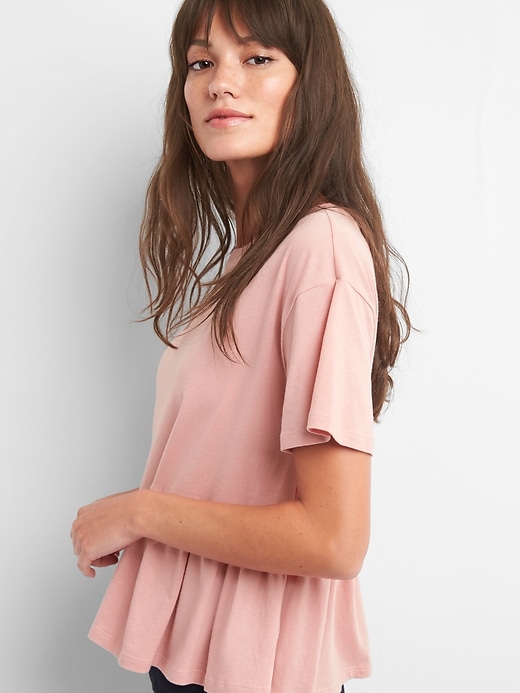 Short sleeve ruffle tee | Gap