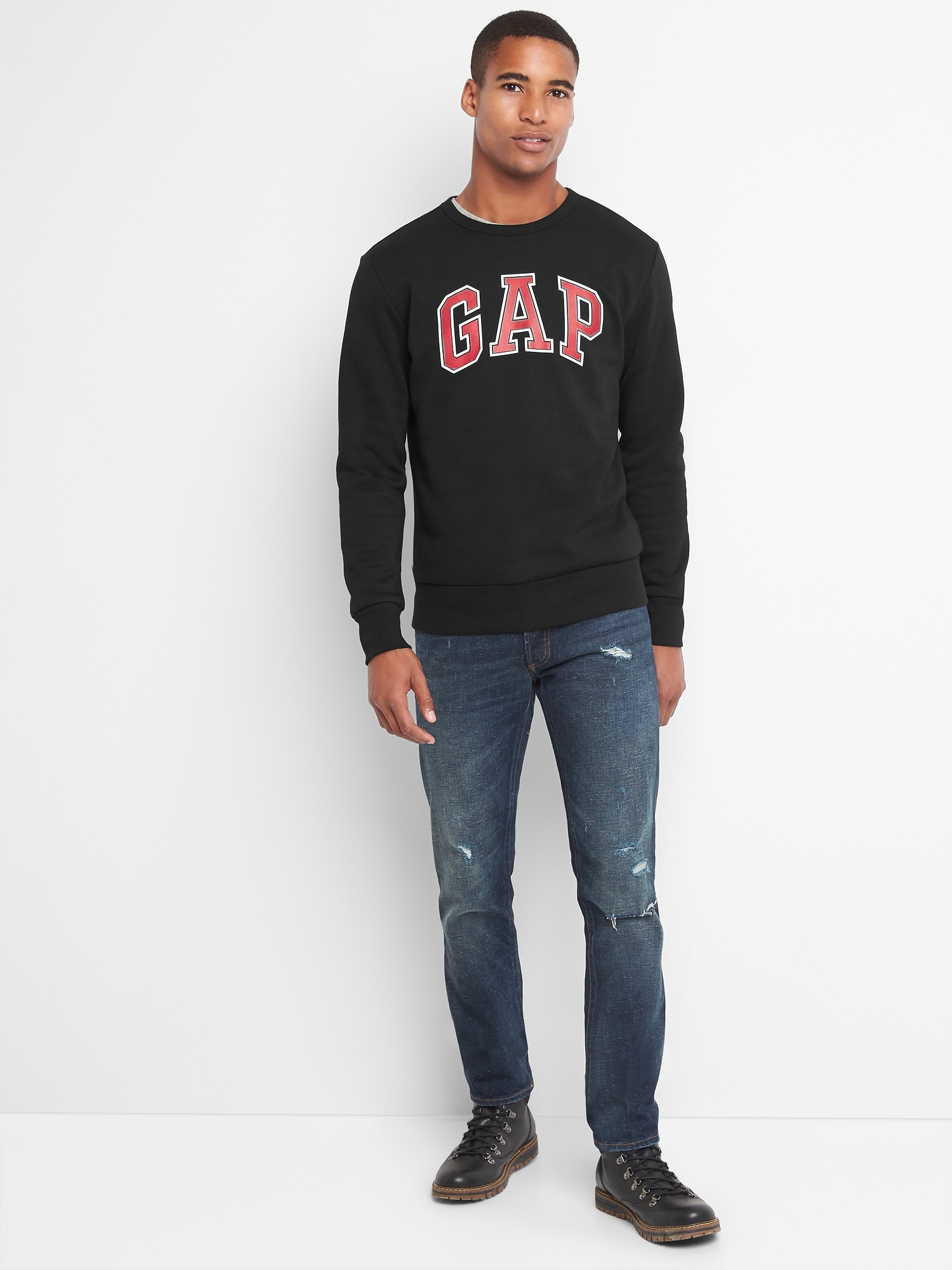 Logo fleece crewneck sweatshirt | Gap