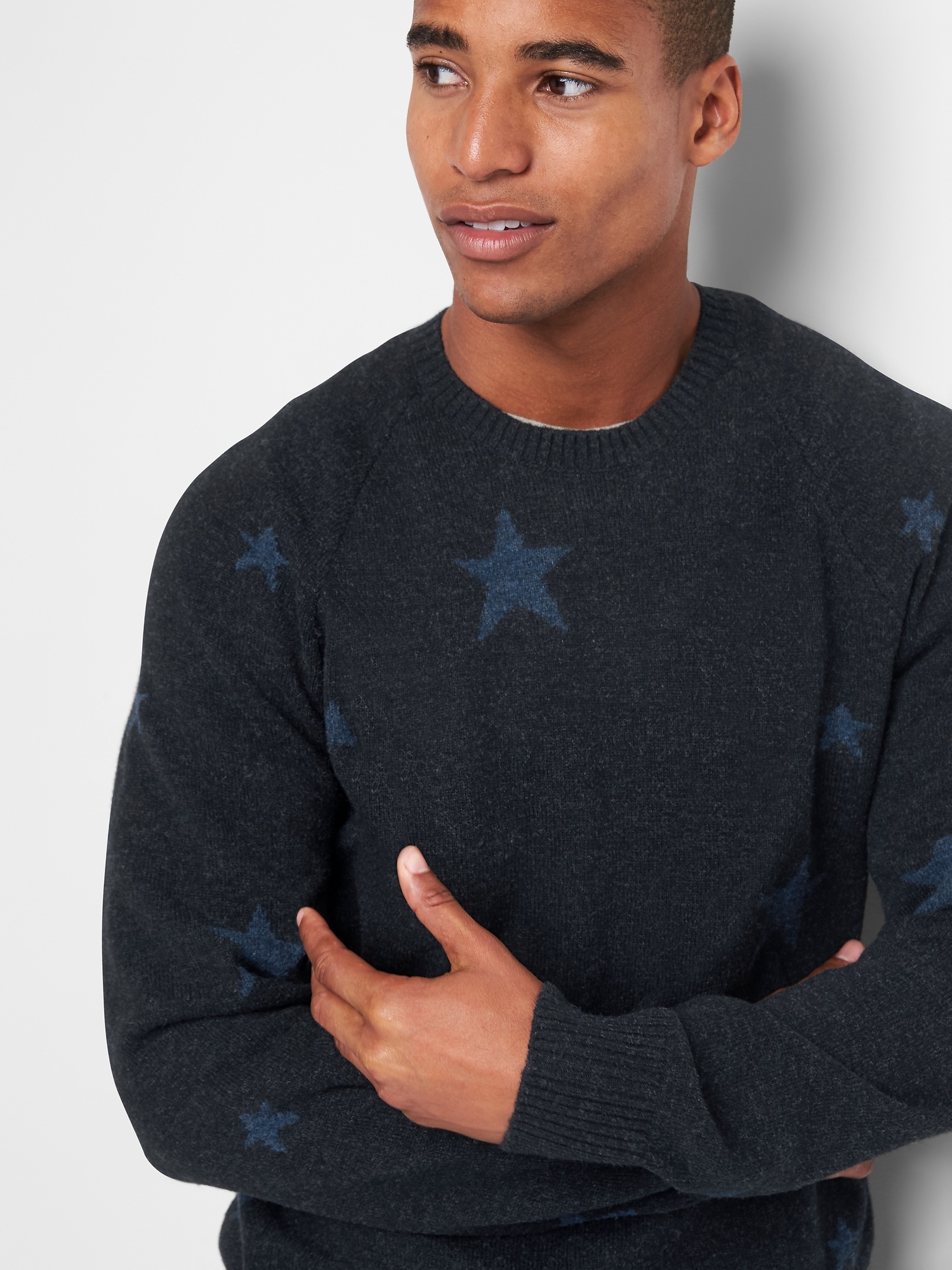 Merino wool blend star sweater | Gap