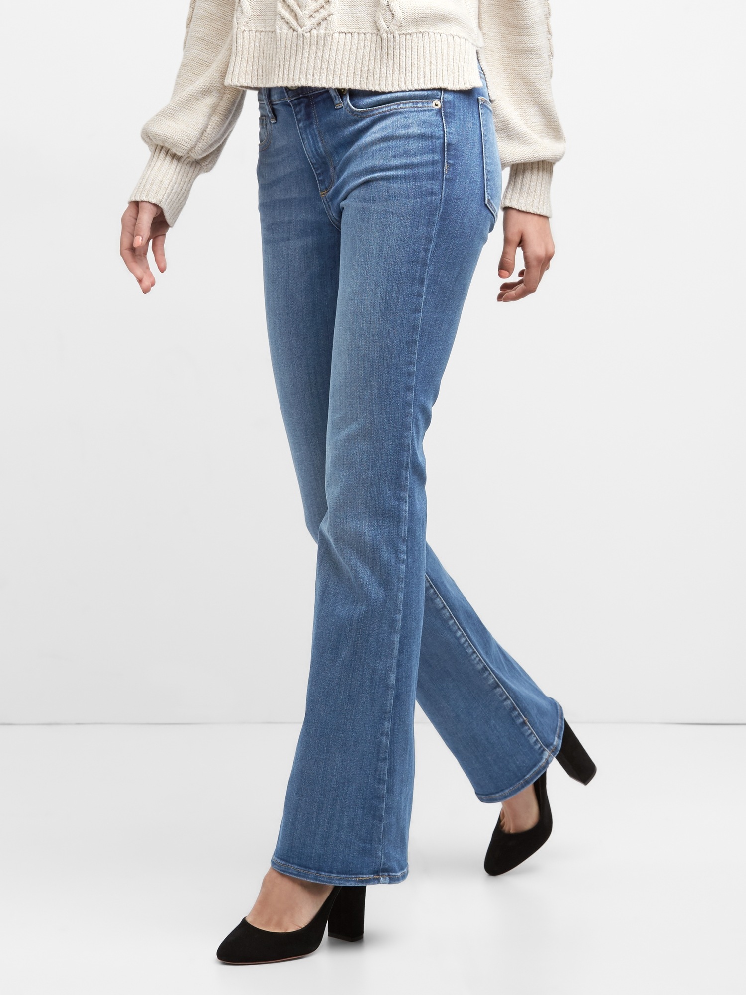 Mid Rise Perfect Boot Jeans | Gap