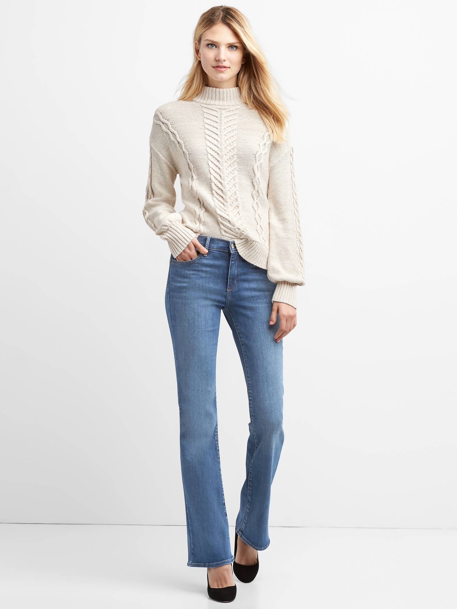 Mid Rise Perfect Boot Jeans | Gap