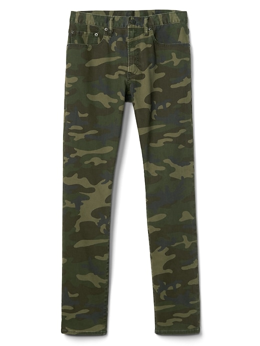 Camo 5-pocket slim fit pants with GapFlex | Gap