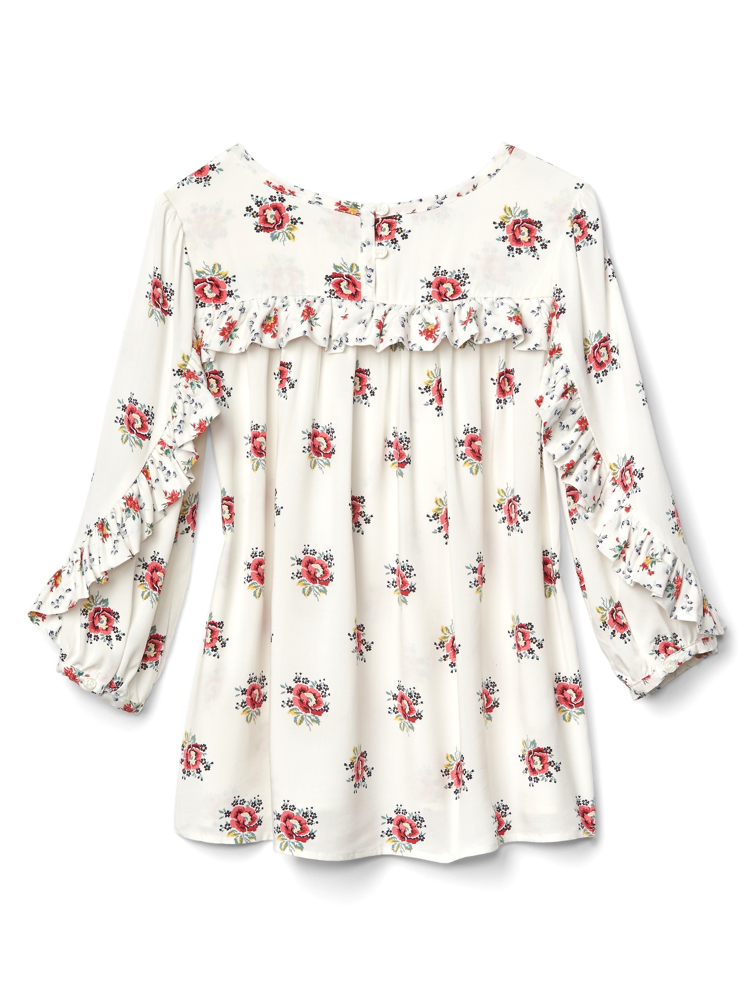 Floral shirred ruffle top | Gap