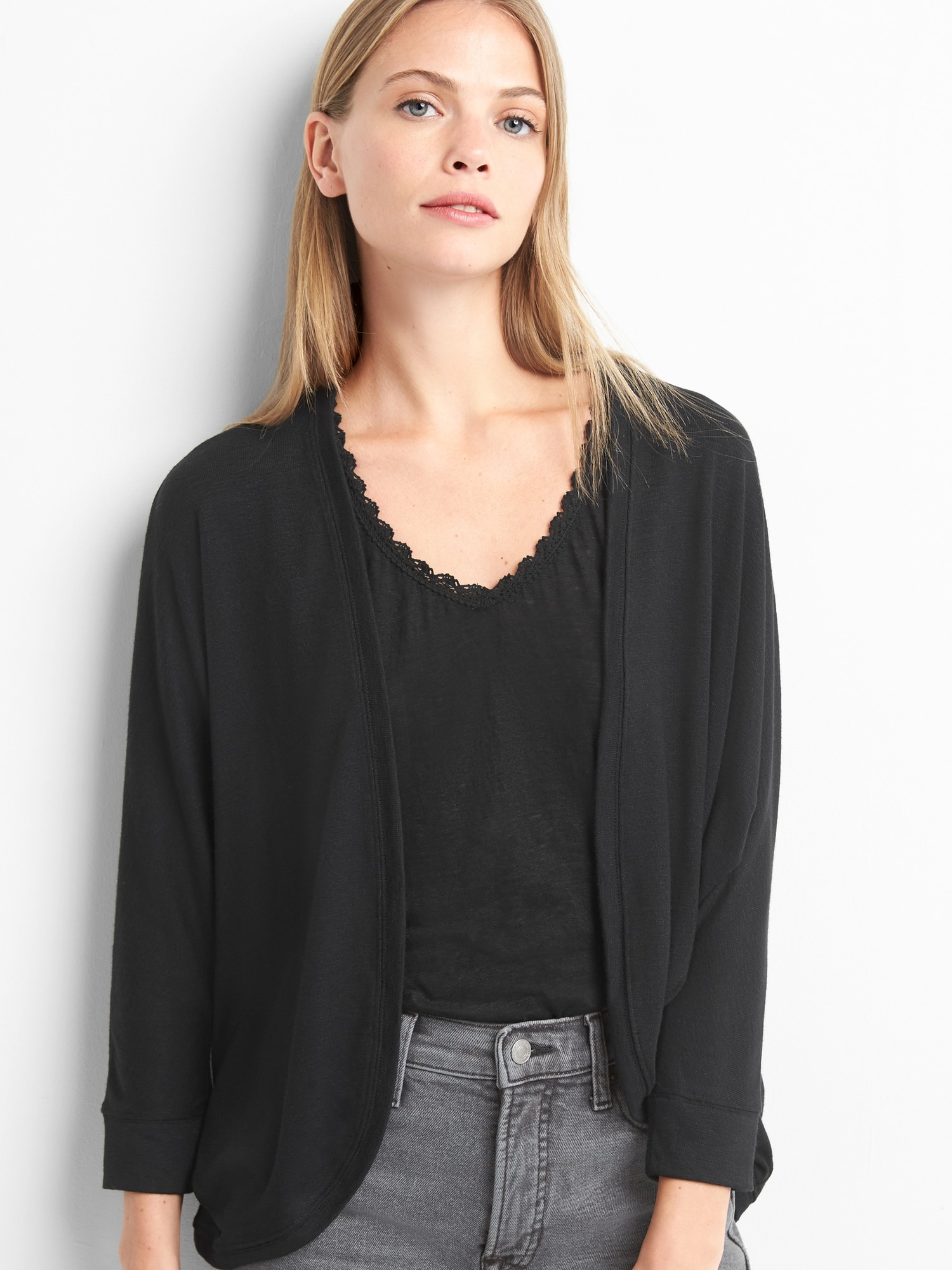 Softspun open-front cardigan | Gap