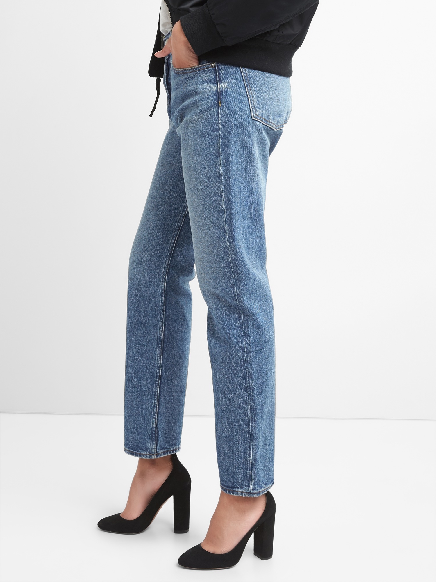 Cone Denim® Super High Rise Straight Jeans | Gap