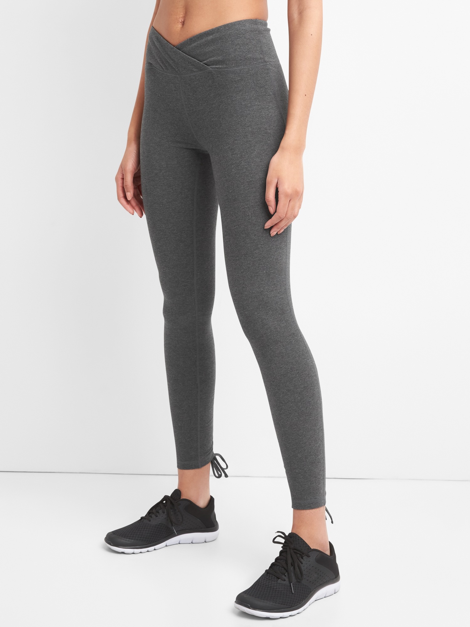 GFast Tie-Hem Leggings in Performance Cotton | Gap
