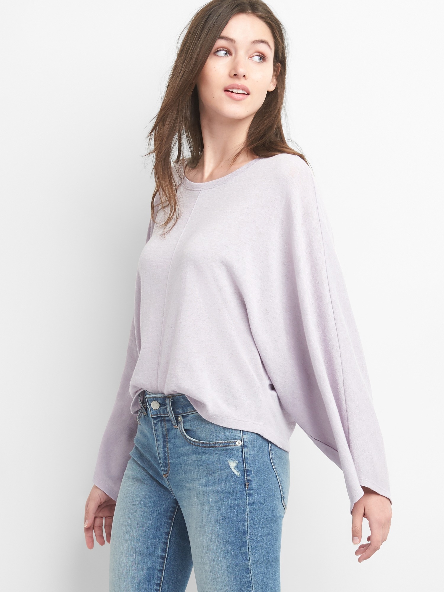 Textured Long Sleeve Dolman Top | Gap