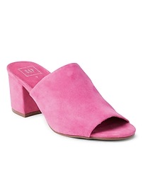 Open-Toe Block Heel Mules | Gap