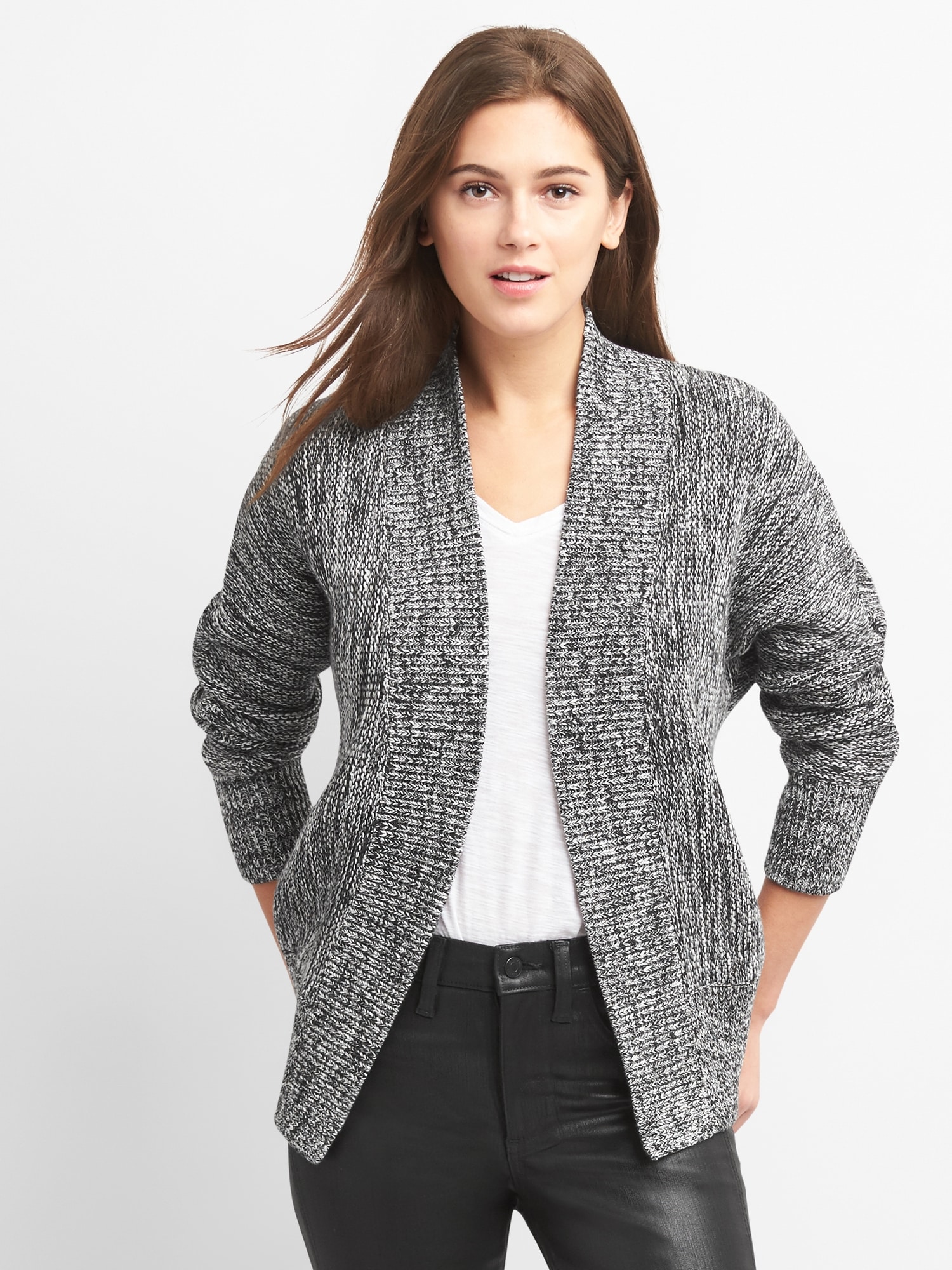 Open-Front Cardigan in Textured Knit | Gap