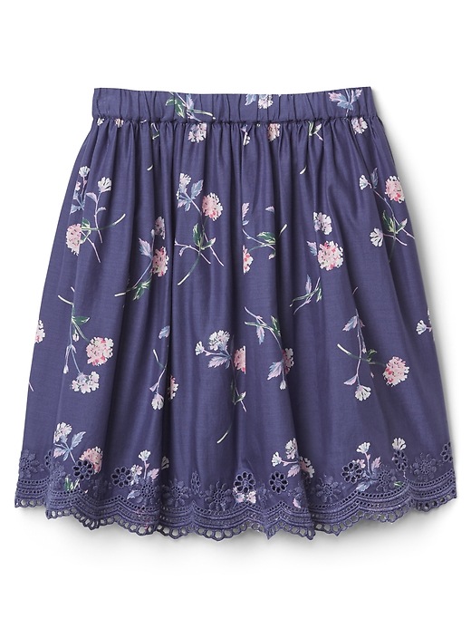 Floral Eyelet Flippy Skirt | Gap