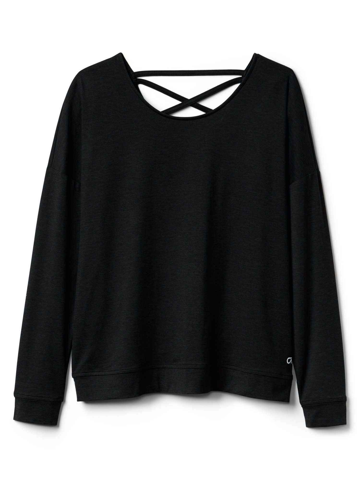 GapFit Cross-Back Sweatshirt in Brushed Jersey | Gap