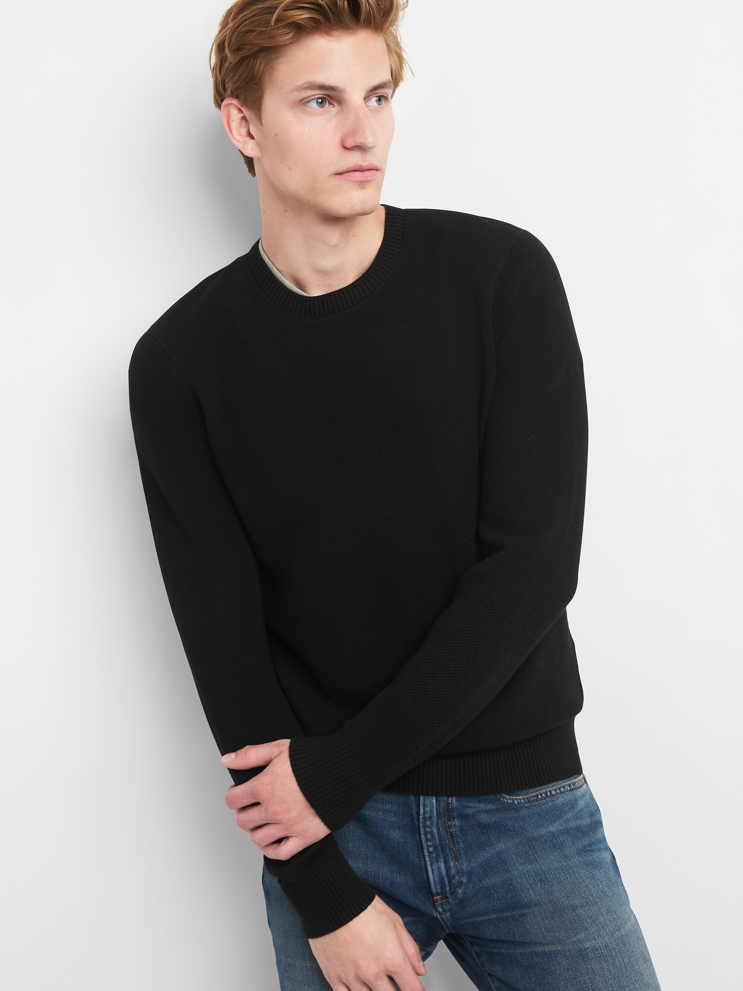 Textured Crewneck Pullover Sweater | Gap