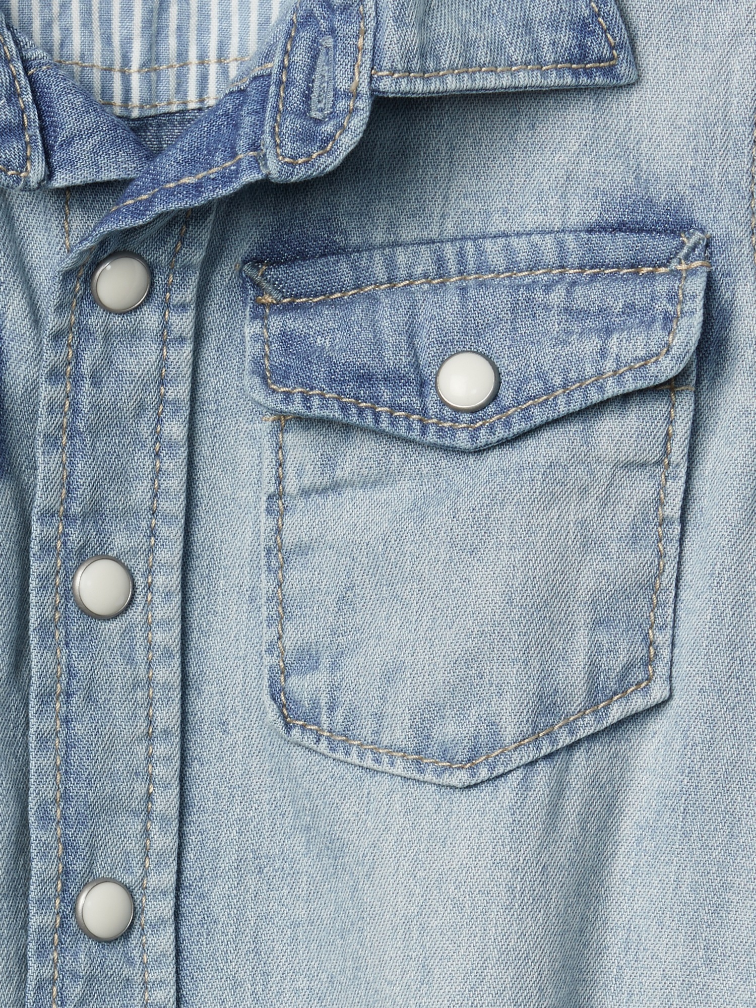 Snap-Front Denim Shirt | Gap