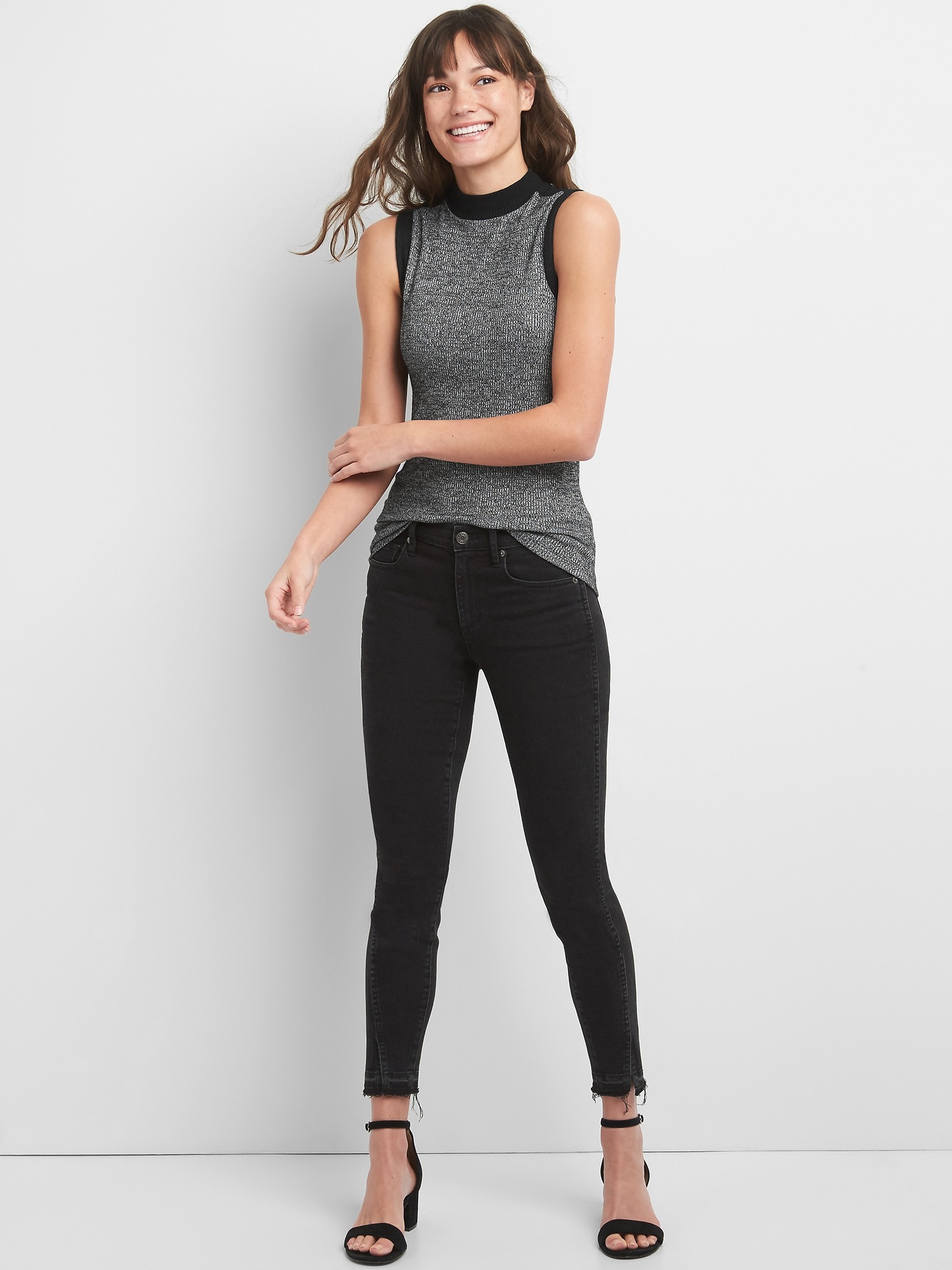 Softspun sleeveless mockneck | Gap